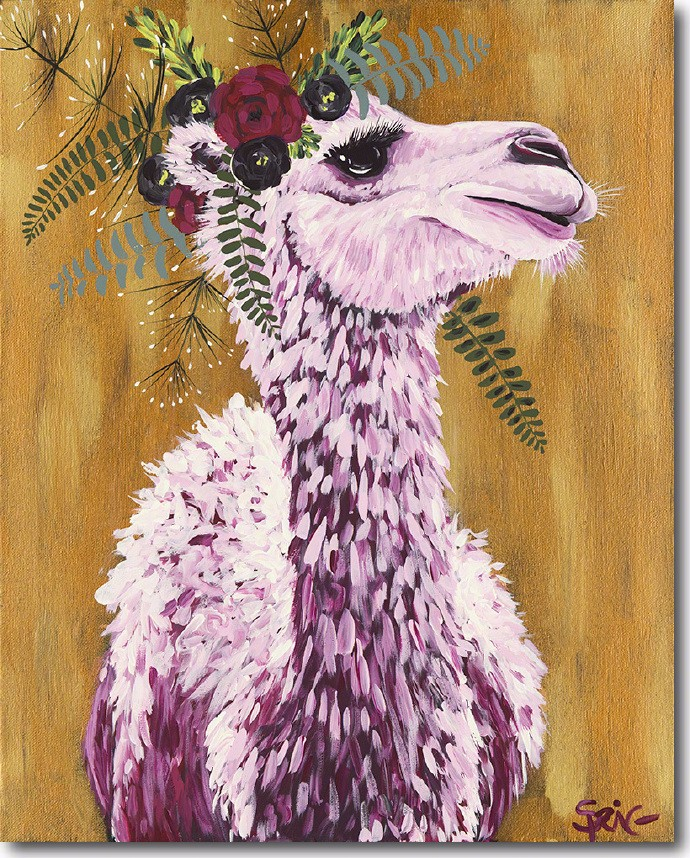 鲜花动物肖像绘画 插画师 Spring Whitaker