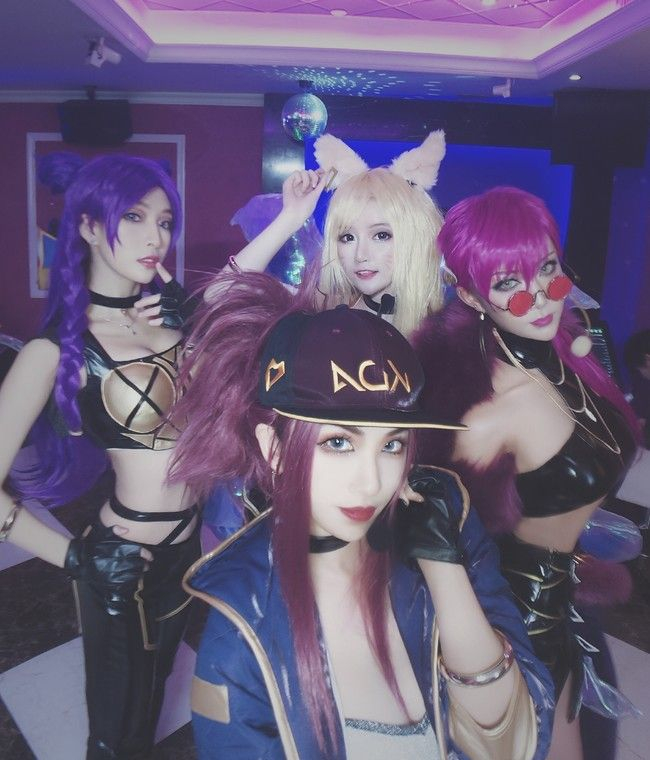 英雄联盟：KDA女团COS大合集，阿狸好可爱，网友：我全都要了！