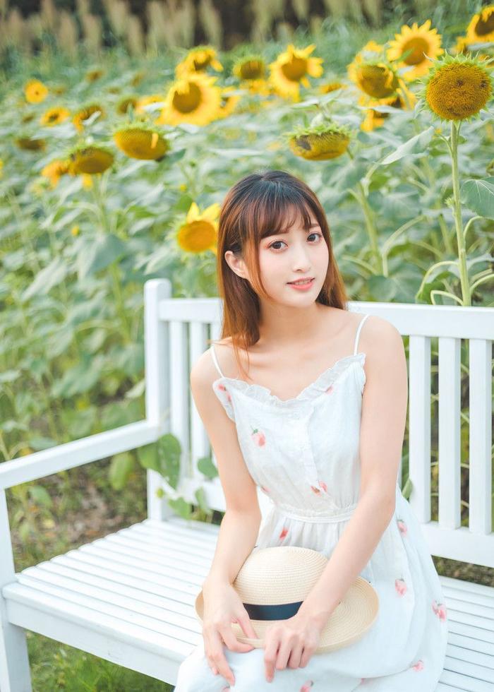 日系少女写真 夏末的向日葵