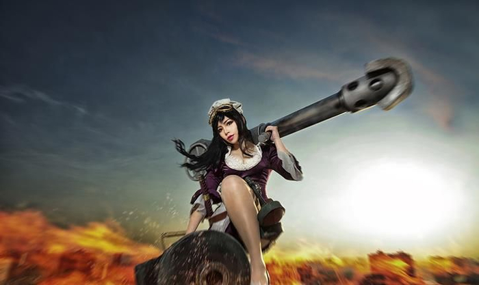 海贼王cosplay，网友：baby5那么漂亮，怎么就选择了老蔡呢？