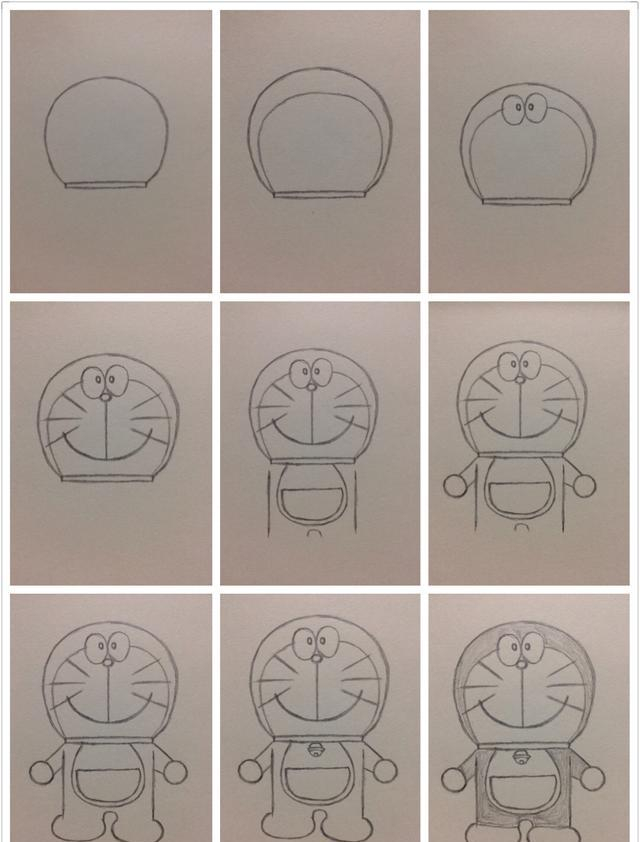 简笔画——哆啦A梦的画法|哆啦A梦|简笔画|画法_新浪新闻