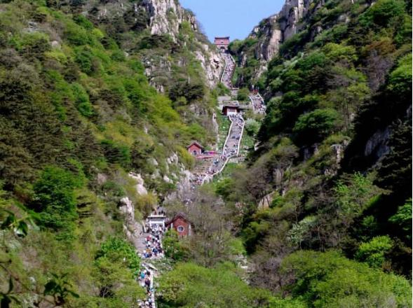 世界文化自然遗产：山东泰山，安徽黄山，四川峨眉山，福建武夷山