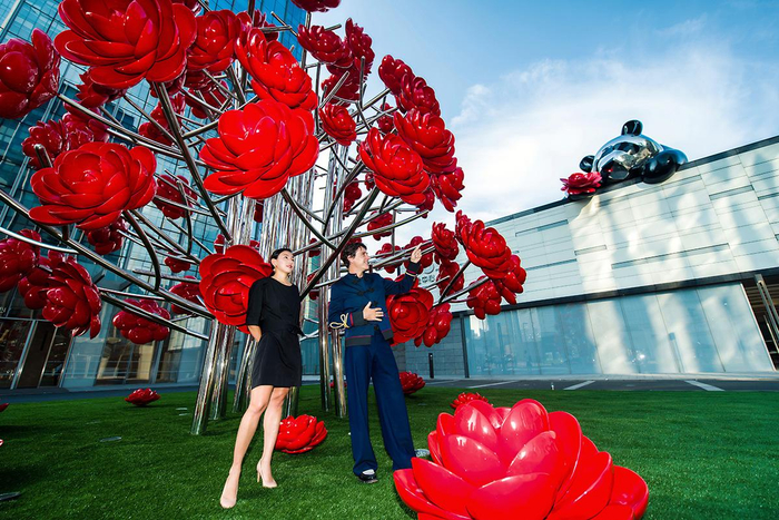 当熊猫遇上山茶花，重庆IFS艺术装置变重庆全新打卡点|罗志祥|国际文化|重庆_新浪新闻