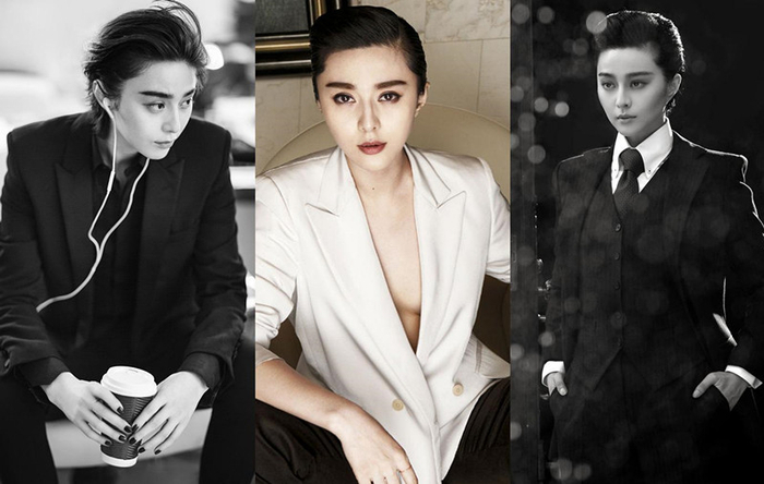 当女星穿上男装，范冰冰霸气，赵丽颖可爱