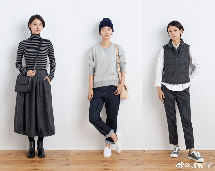 Muji无印良品女士秋冬穿搭lookbook，每一套都是百年经典~