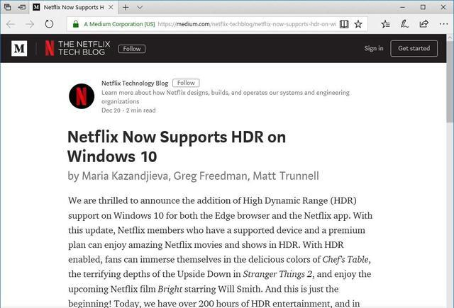 HTPC玩家的福音-Win10版本的NetFlix终于获得HDR支持
