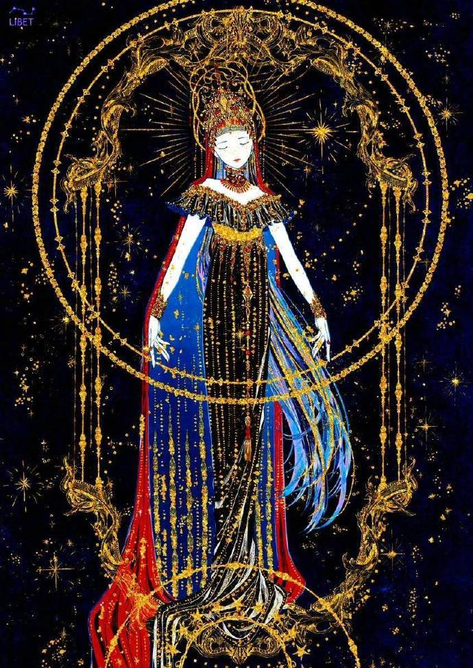 绮丽 金光闪闪,华丽风插画,太美了! 韩国画师libet_hs的插画作品
