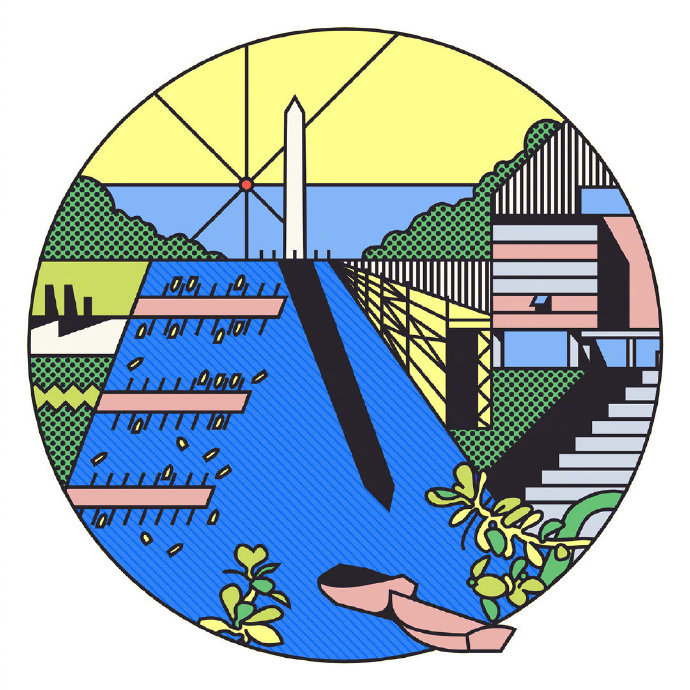 扁平化的生活场景，来自艺术家 Thomas Hedger