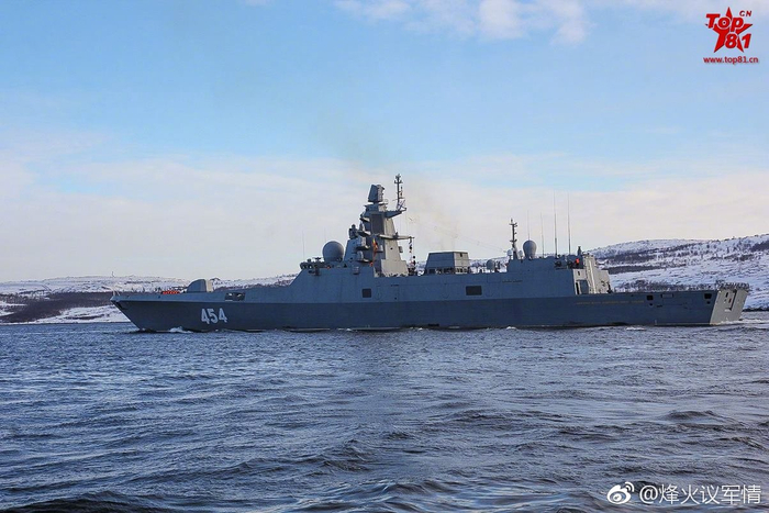 俄海军22350型护卫舰首舰“戈尔什科夫海军元帅”号第一次出远门去大