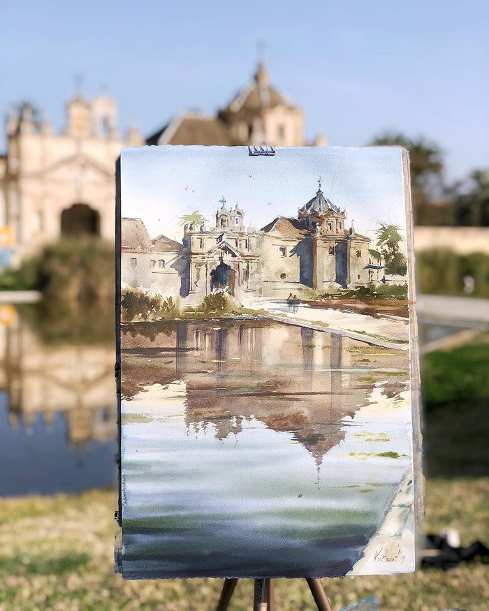 风景写生作品 ｜ Anastasia Kustova