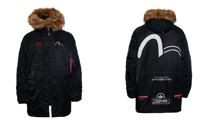 EVISUKURO x Alpha Industries 联名系列日系街头潮牌EVISU旗下高端|飞行|限量|棉服|风衣|制服_新浪体育_新浪新闻