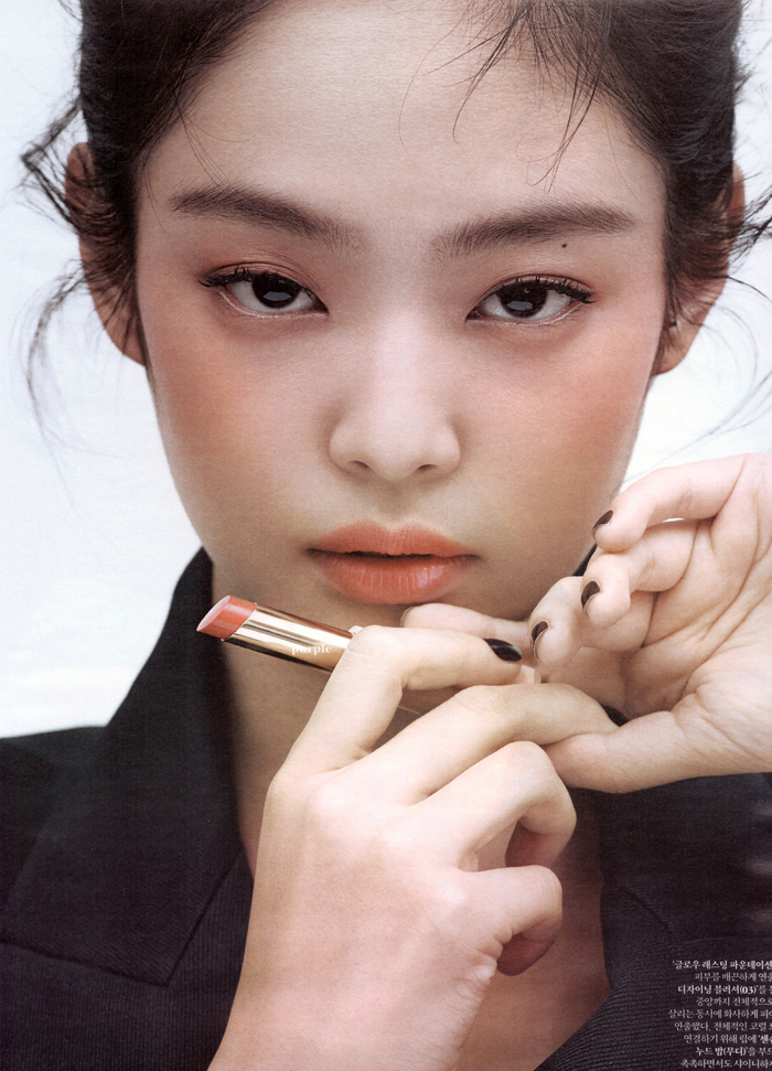 JENNIE for W Korea 2020, Feb. 无惧怼脸特写，高级蜜桃妆致命魅力
