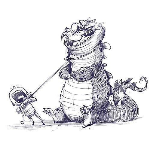 插画师 andy estrada最新一组动物插画设计手稿 会不会吓到宝宝