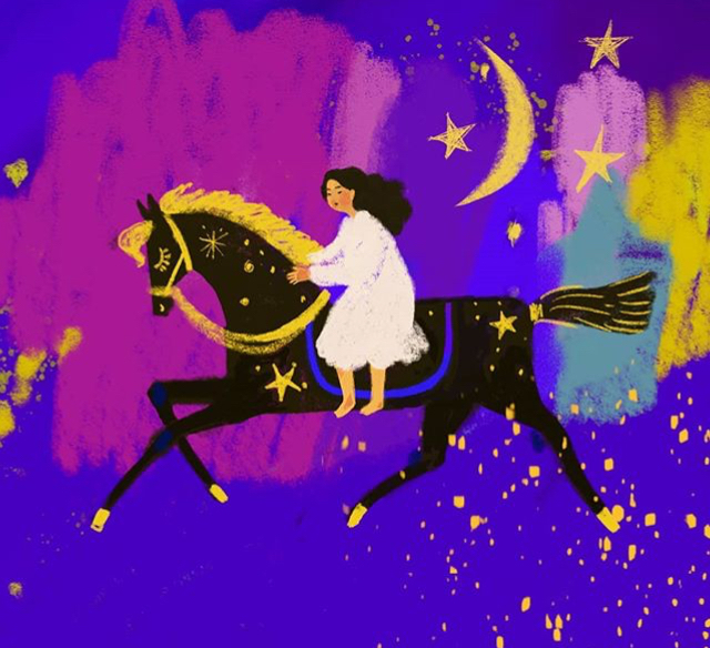 来自哈萨克斯坦插画师Aygerim Karibayeva作品欣赏