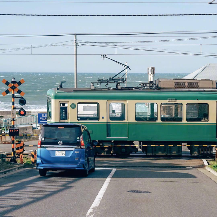 Kamakurakōkōmae Station 日本镰仓的海