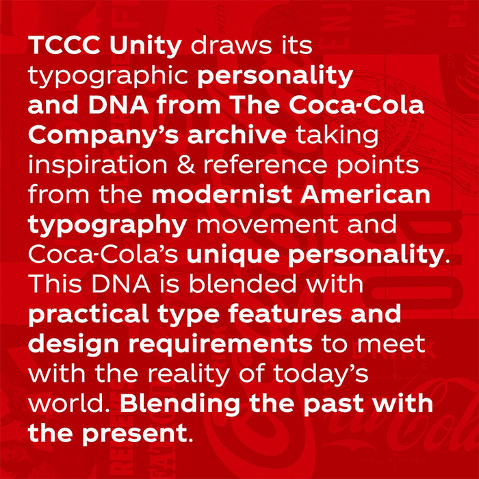 可口可乐的官方字体TCCC Unity