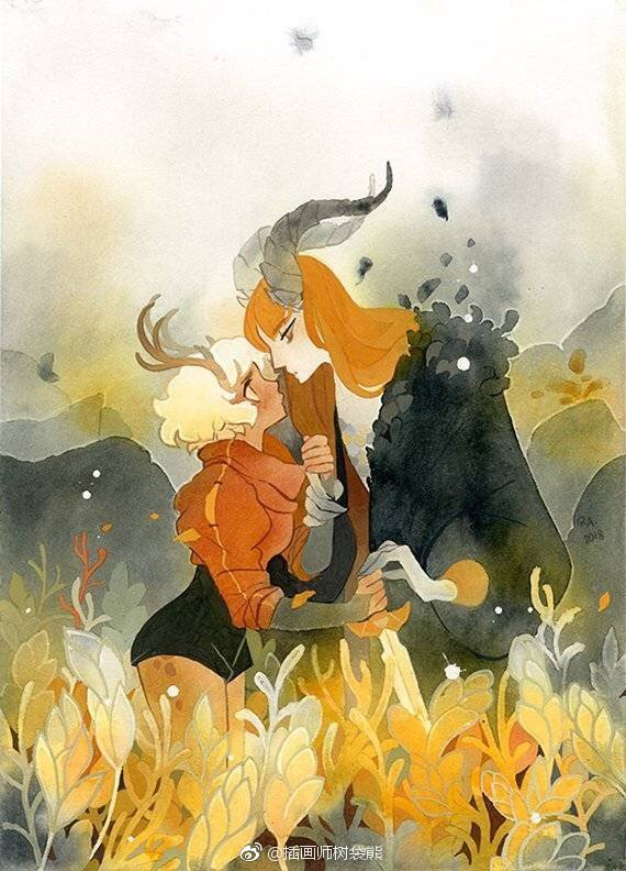 荷兰插画师 Riikka Auvinen 欧美奇幻童话水彩插画设计作品