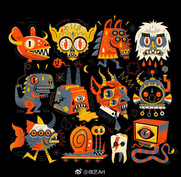 法国 Seb NIARK1 FERAUT 小怪兽系列角色设计作品