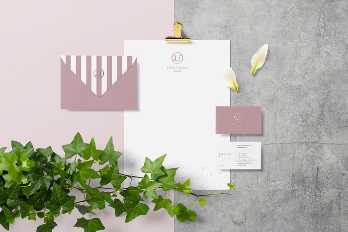 UPLUS YOGA悠伽瑜伽品牌logo设计欣赏
