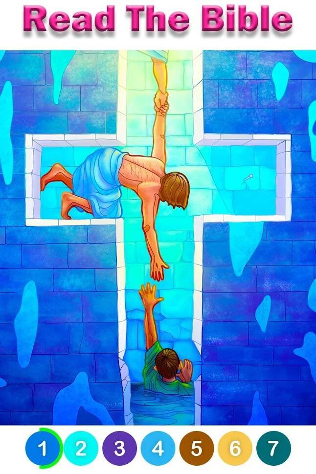 圣经主题涂色游戏《Bible Coloring》为信仰而赐福