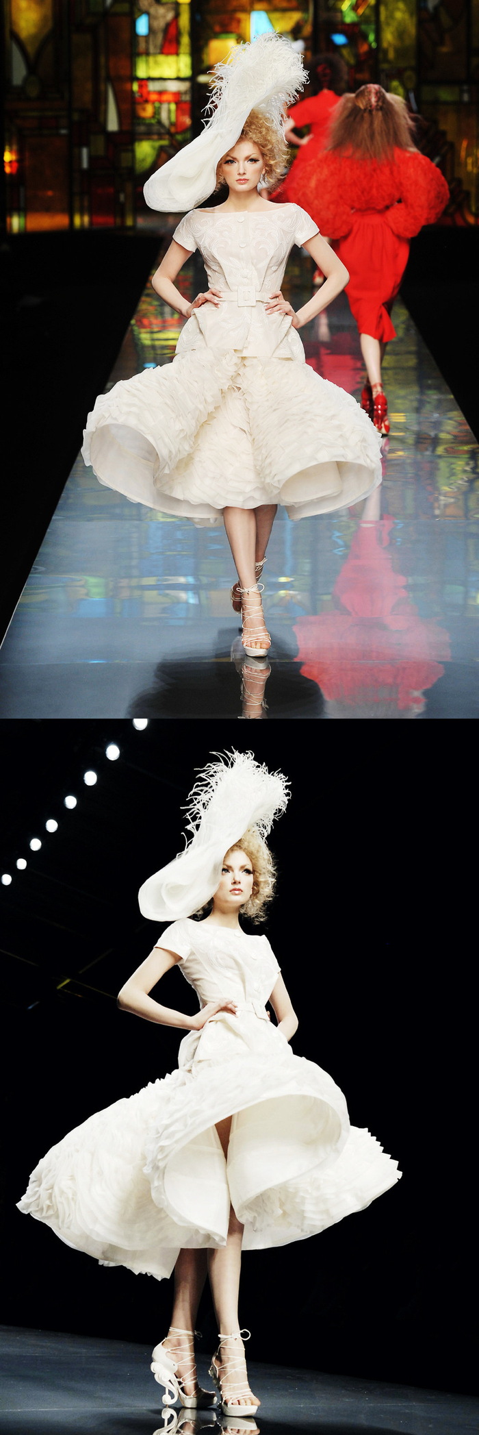 Christian Dior SS 2009 Couture | 海盗爷式Dior 夸张50年代收腰造型