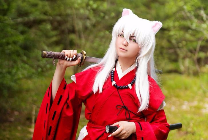 犬夜叉COS，果然三次元的神乐比较美，奈落好像长发欧巴桑哦！