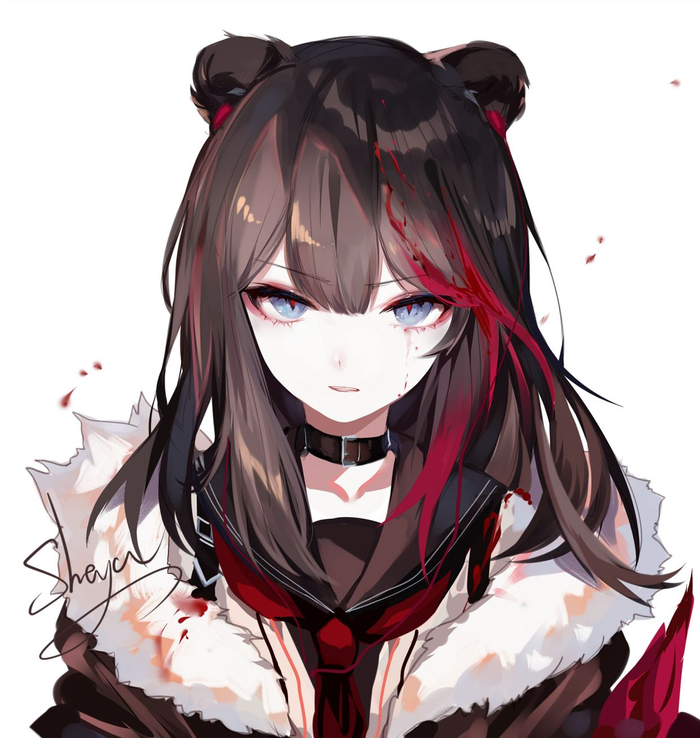 画师「sheya」明日方舟同人画作：又甜又飒的妹子你能坚持到第几