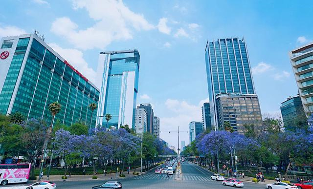 墨城的地标建筑，为庆祝墨西哥独立100周年而建，看墨城第一街