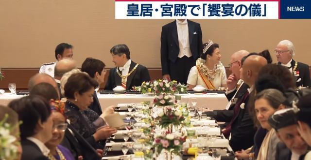 日本天皇举办宫廷晚宴，大秀西式宫廷风，西班牙王室全程抢镜