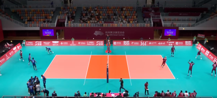 男子排球预赛-E组：3-1！卡塔尔击败泰国队，攻防实力完全碾压！|泰国队|卡塔尔队|卡塔尔