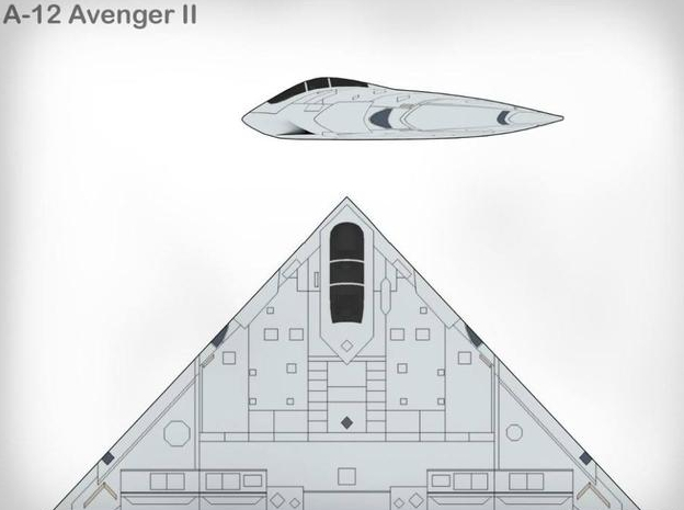 美国A-12攻击机，外形上非常前卫，但还没出世就下马了_新浪新闻