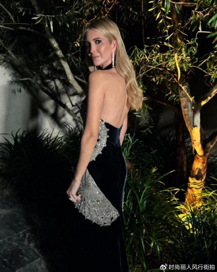伊万卡出席派对很放得开！穿低胸钻石裙真火辣，大露背更是超性感|伊万卡|金姐|低胸_新浪新闻