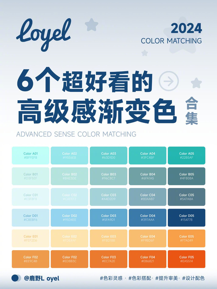 做设计的鹿野Loyel精心挑选了6个的渐变色合集，无论你是一名专业设计师…__财经头条__新浪财经