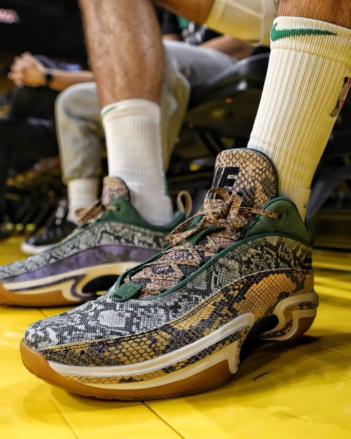 塔图姆G2热身上脚Jordan x Melody Ehsani AJ36 PE ……__财经头条