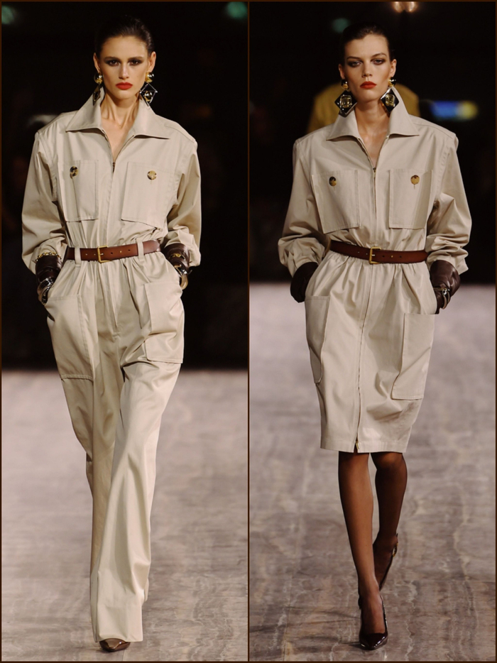 Saint Laurent 2024春夏系列 穿工装的冷冽YSL女郎