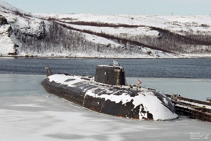 俄罗斯北方舰队949a型核潜艇k -119“沃罗涅日”号。1989年入役