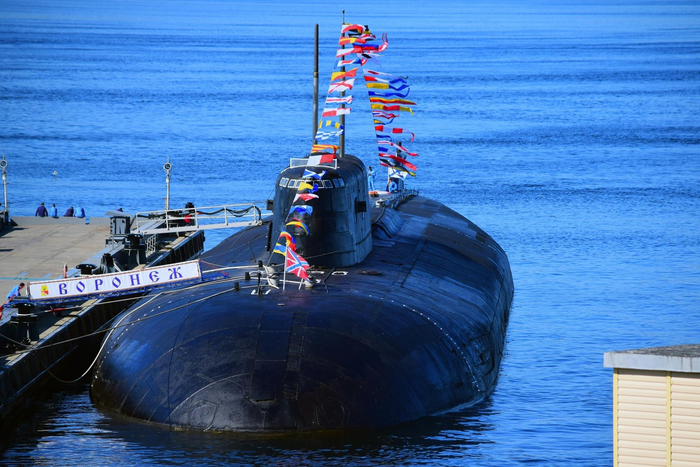 俄罗斯北方舰队949a型核潜艇k -119“沃罗涅日”号。1989年入役