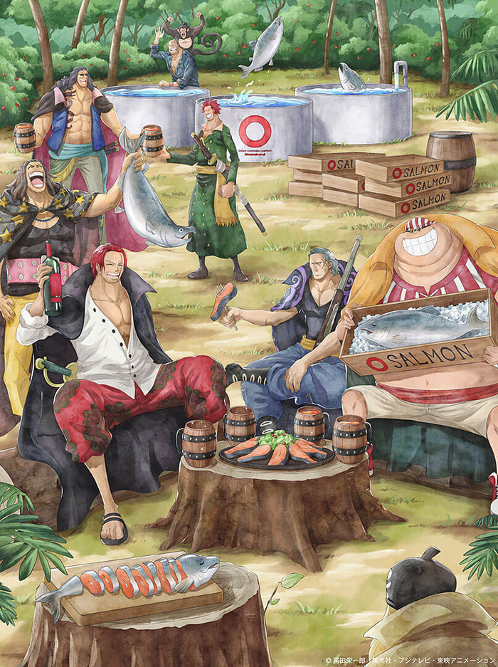 海贼王X丸红 联名活动 巨幅宣传海报在涩谷地铁站展出