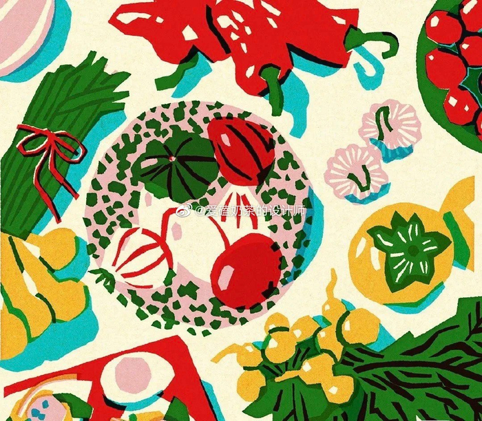 Asahi Nagata的高饱和度插画作品