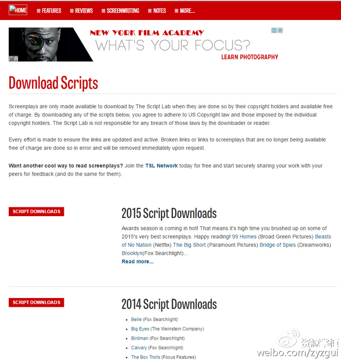 中外话剧、电影剧本合集及剧本下载网站 合集