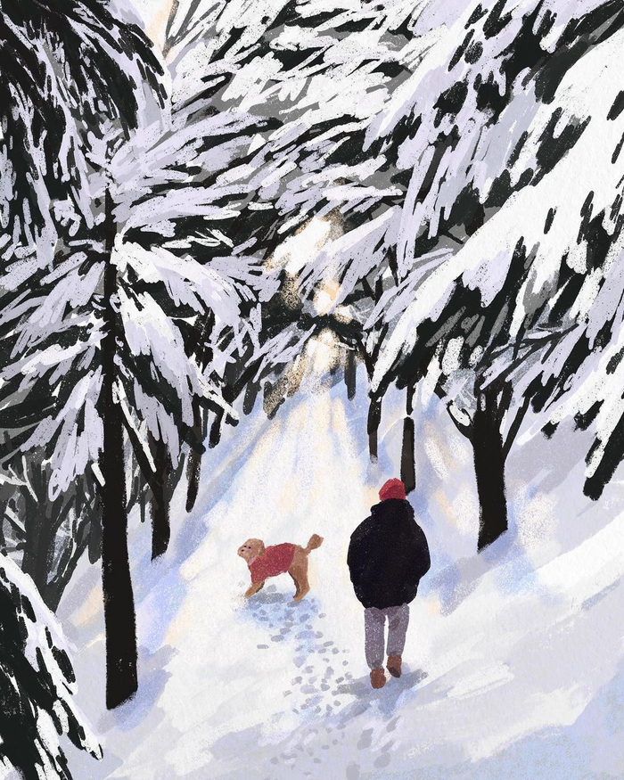 插画师Yoo Subin笔下的春夏秋冬__财经头条