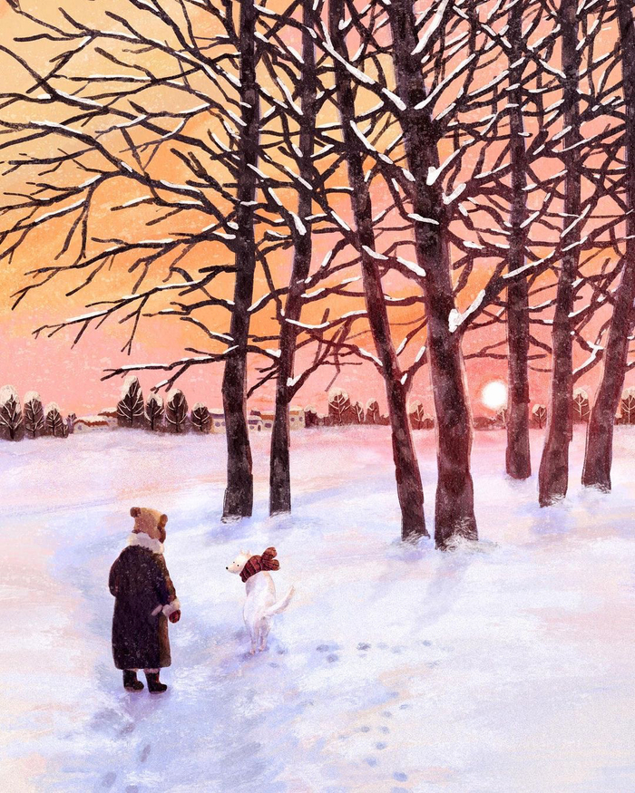 插画师Yoo Subin笔下的春夏秋冬__财经头条