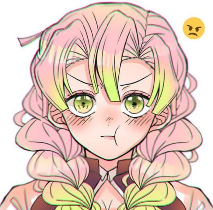 鬼灭之刃表情包 没想到你是这样的蝴蝶忍，香奈乎好可爱。