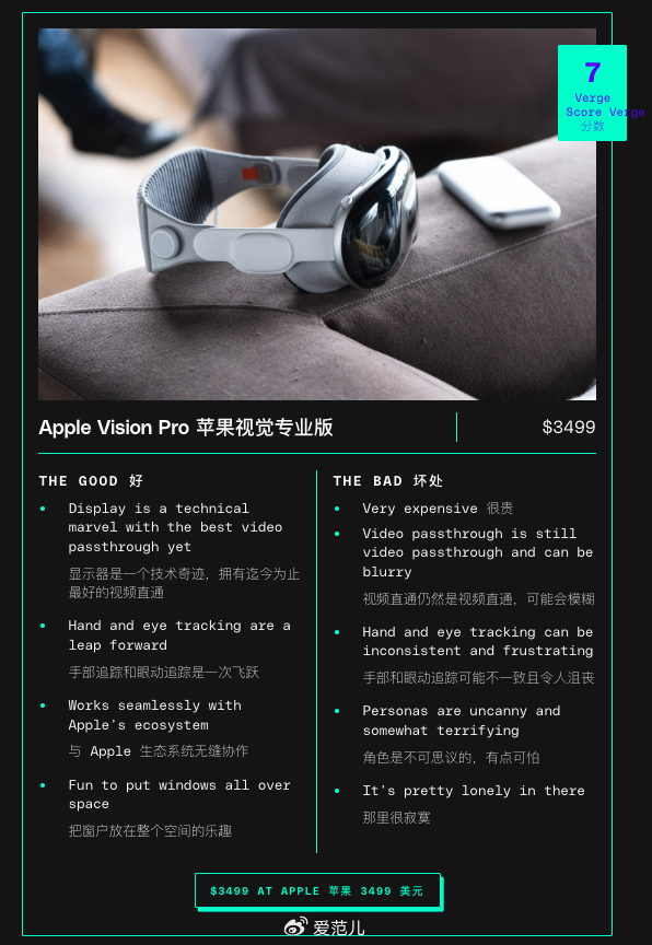 苹果 Vision Pro 首批评测来了！一文看完这些亮点和槽点|评测|头带|苹果_新浪新闻
