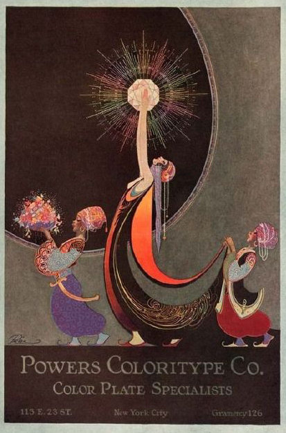 美国插画家Fred L. Packer在1920年代为化妆品牌创作的广告插画