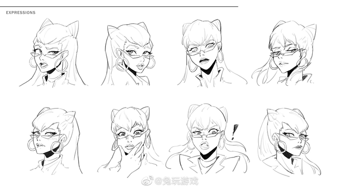 Qifeng Lin@峰狂输出 创作的KDA伊芙琳速写……
