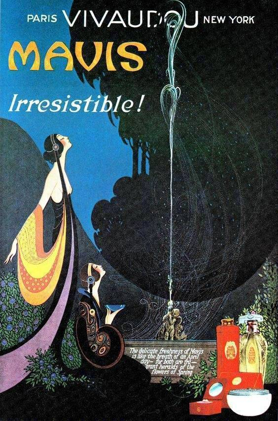 美国插画家Fred L. Packer在1920年代为化妆品牌创作的广告插画