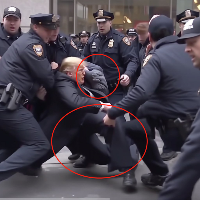 特朗普被捕，与警方激烈交火，“现场图片”曝光，美媒辟谣：假的！
