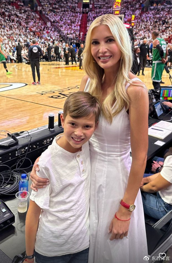 41岁伊万卡为NBA热火队助威！穿小白裙很有少女感，疑最爱巴特勒