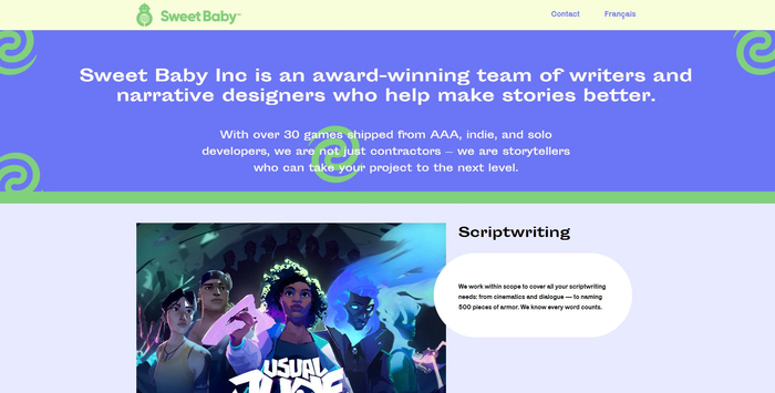 有玩家发现，此前无法访问的Sweet Baby Inc官网现已恢复正常|玩家|官网_新浪新闻